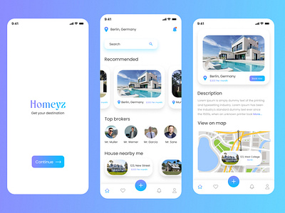 Real estate housing app design. by Pratik Das on Dribbble