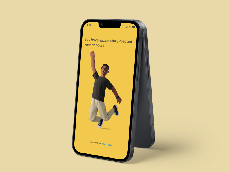 iPhone Mockup -SignUp Success screen by Peggy Roxy on Dribbble