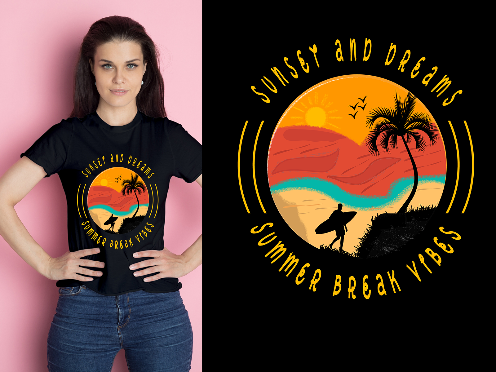 Summer Vibes T-shirt Logo Design by Faisal Chowdhury on Dribbble