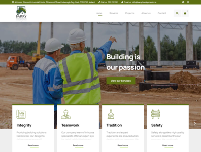 Construction WordPress Website by malik hasnat on Dribbble