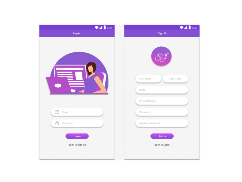 Login & Sign Up by JISHA on Dribbble