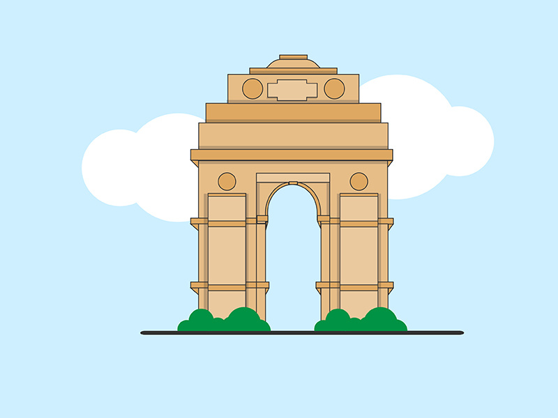 India Gate by Yugesh Ralli on Dribbble