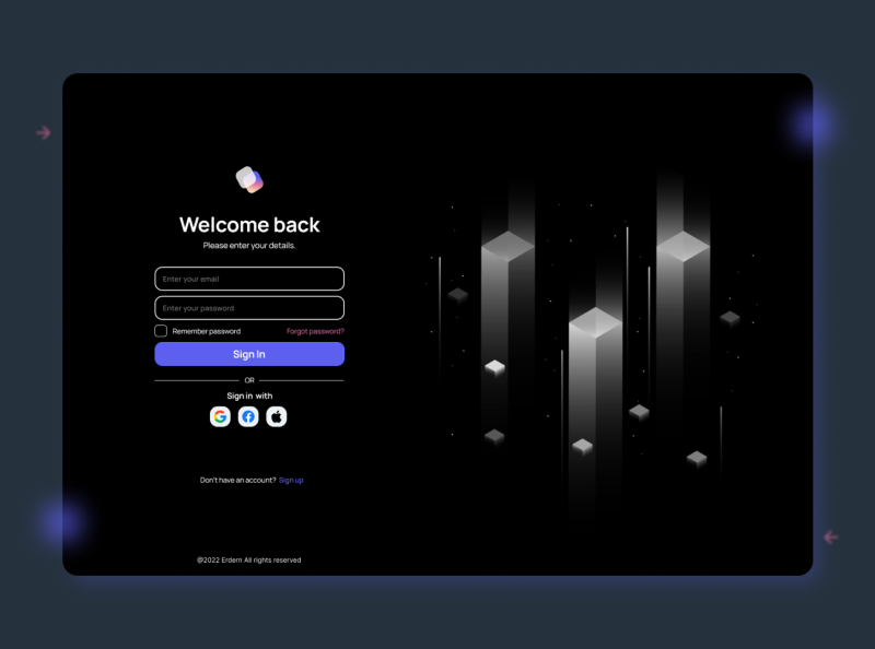 Website Design: Sign in page by Hasan Ahamed on Dribbble