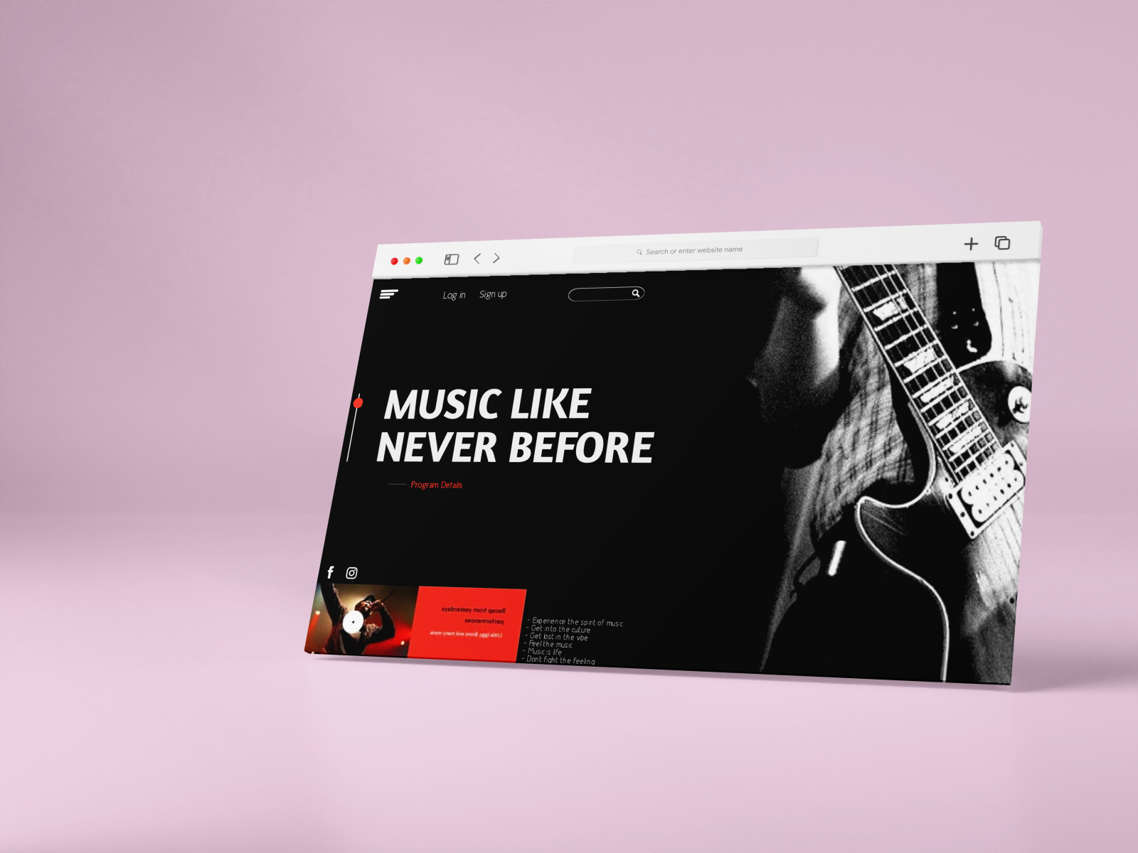 Music Like NB Website header Sample 2 by Innocent on Dribbble
