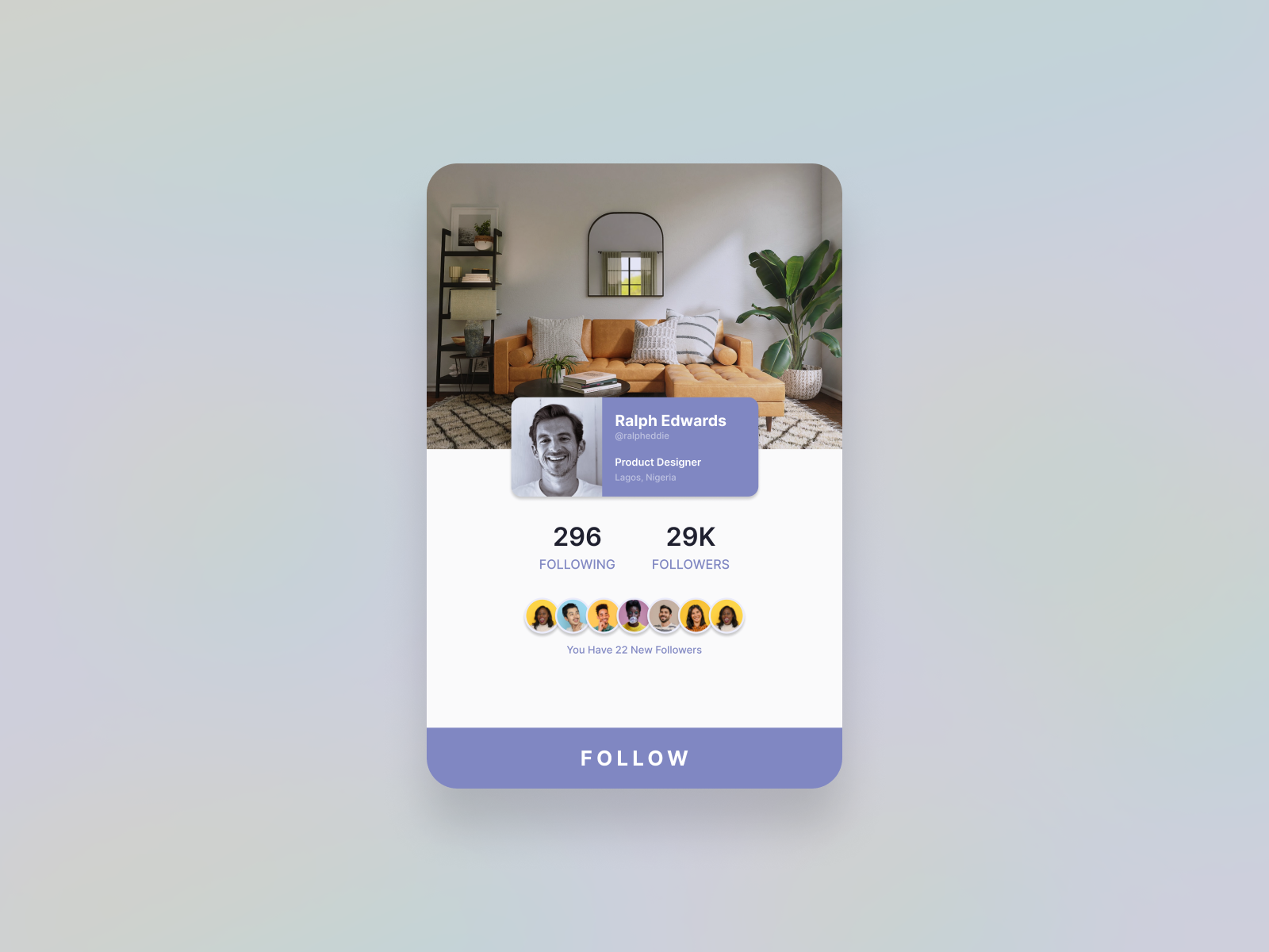 User Profile Card Concept by Onuoha David Femi on Dribbble