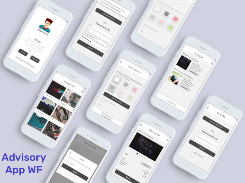 Tech Advisory App Wireframe by Gökalp Tufekli on Dribbble