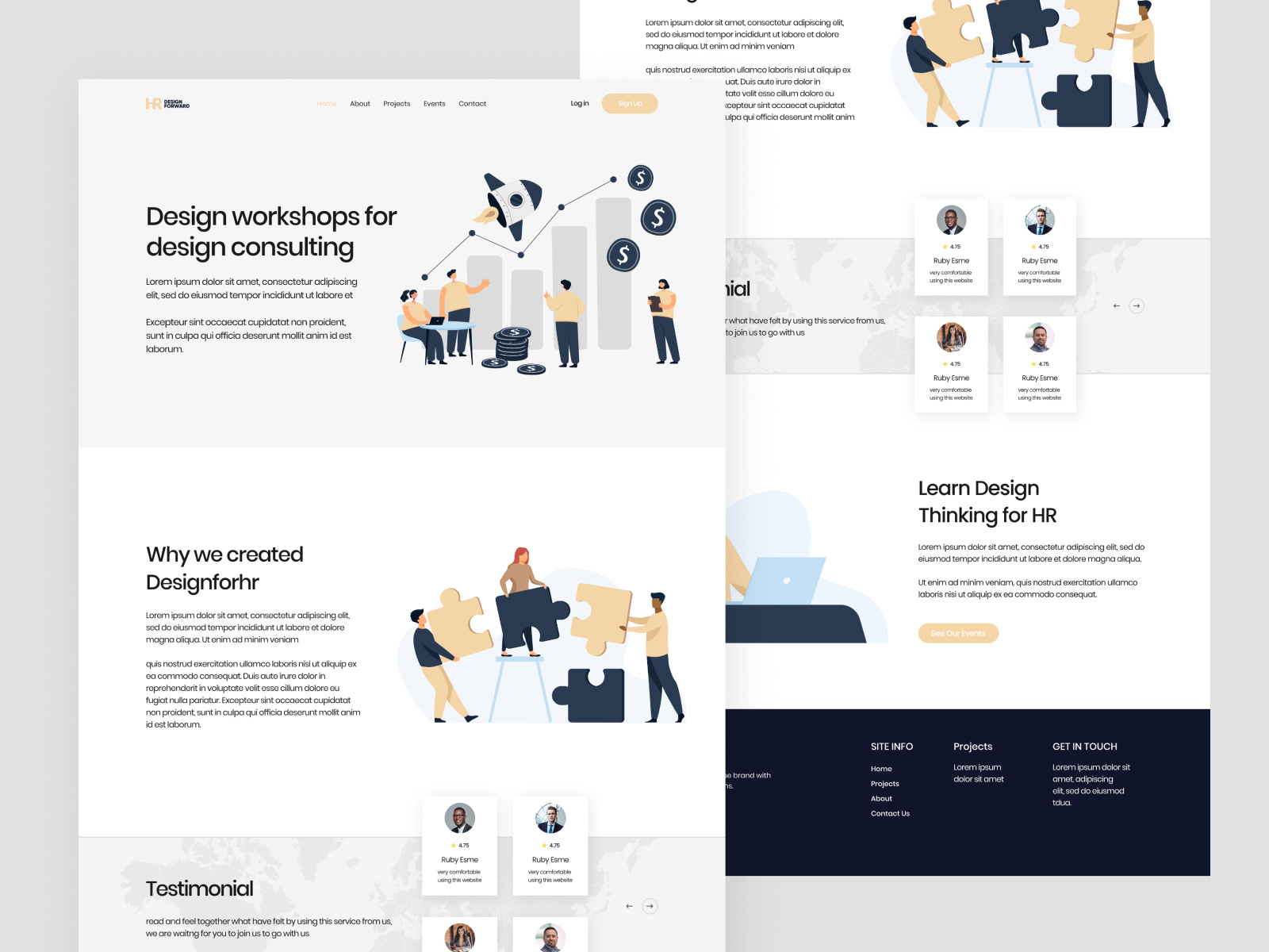 HR Website Design by Zara Danyal on Dribbble