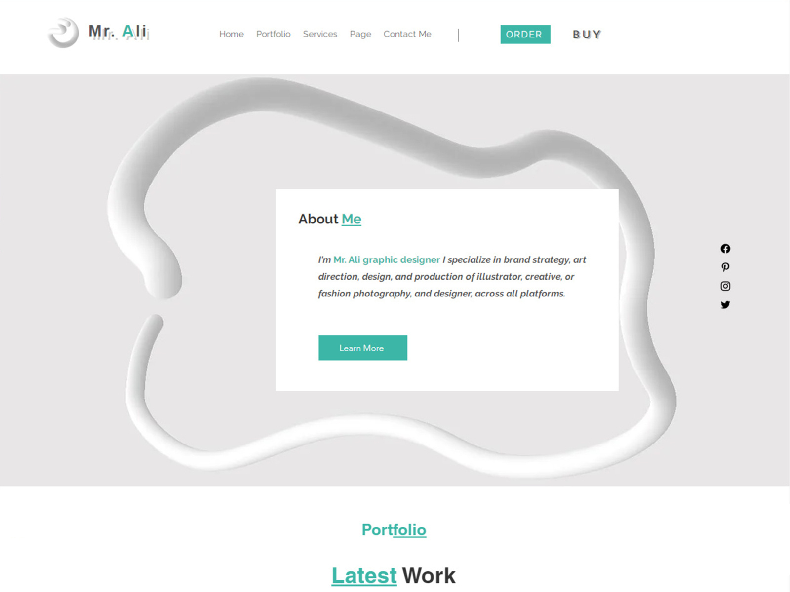 freelance graphic designer portfolio website design by Muhammad Ali on ...