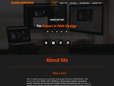 Portfolio Landing page design | WordPress Web development expert by Rasel on Dribbble