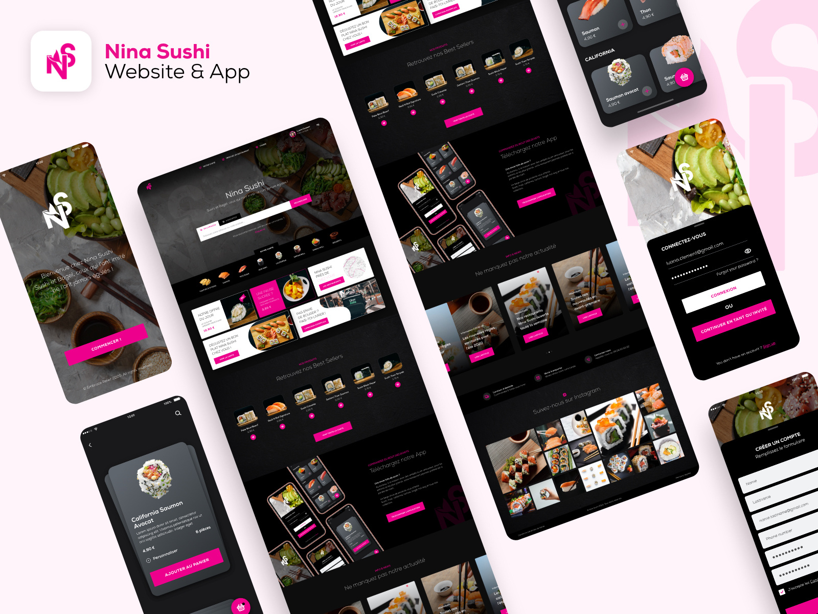 Nina Sushi App & Website Project by Luana Clément on Dribbble