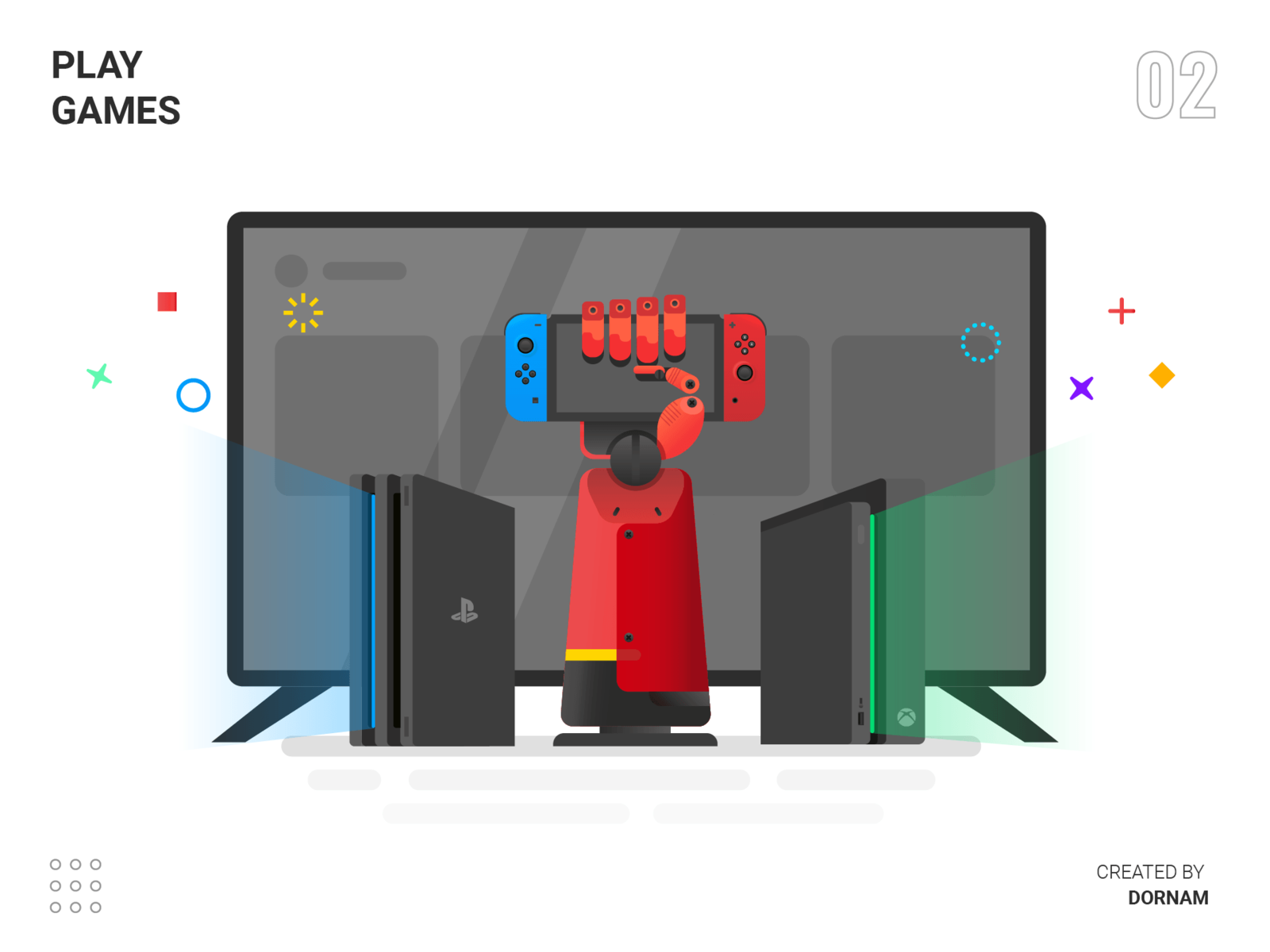 PLAY GAMES by Dornam on Dribbble