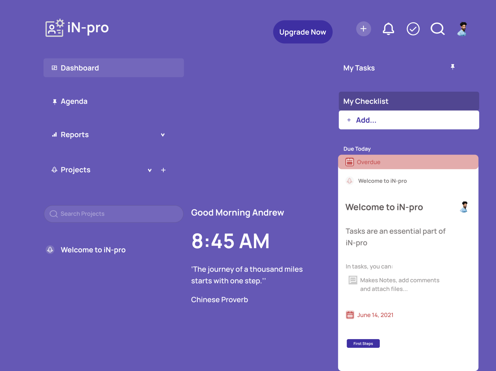 iN-pro project management software by Jonathan Abah on Dribbble