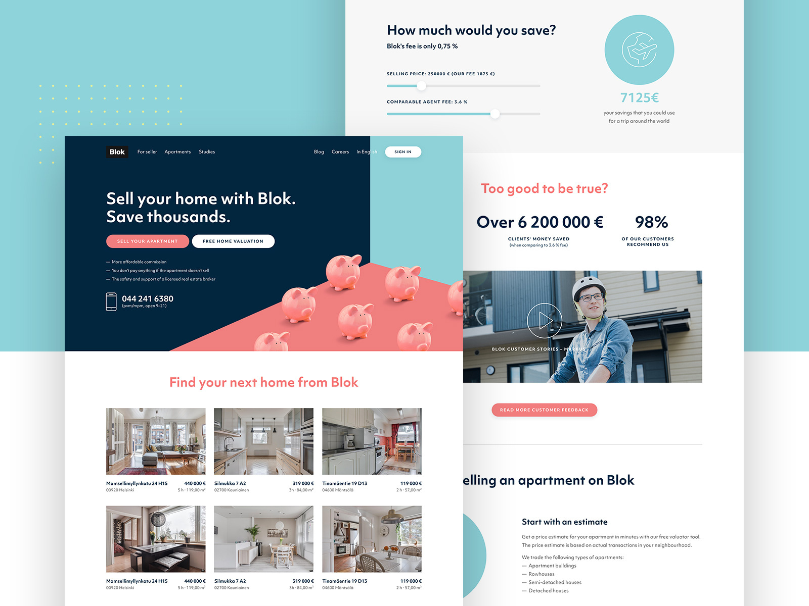 Frontpage for Blok.ai by Sami Hakkarainen on Dribbble