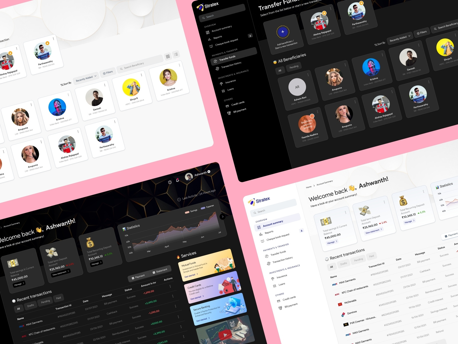 Banking Web Application by Ashwanth on Dribbble