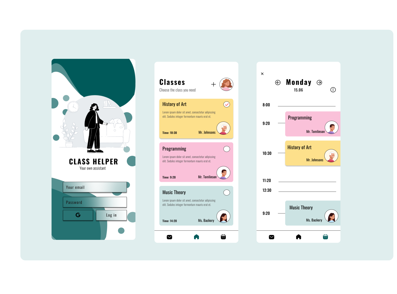 Class Helper. Your own assistant. by Alina Rudenko on Dribbble