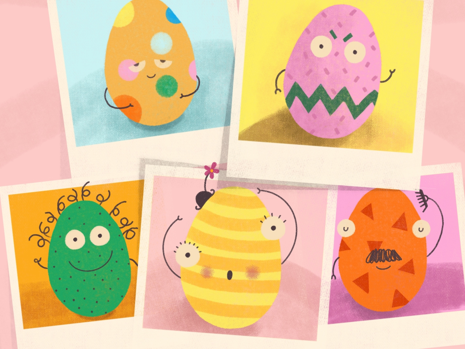 Easter egg family photos by Carrie Morris on Dribbble