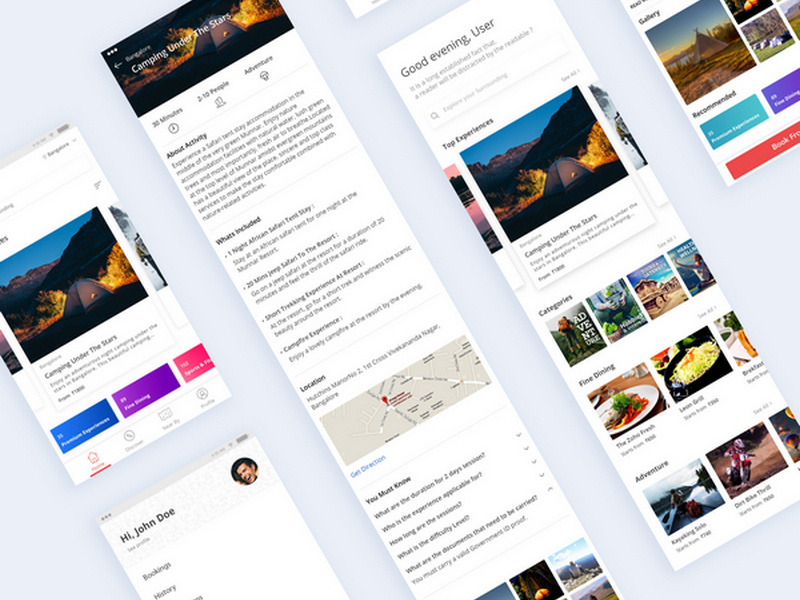 Experience Activities App by Dharmraj Narvare on Dribbble