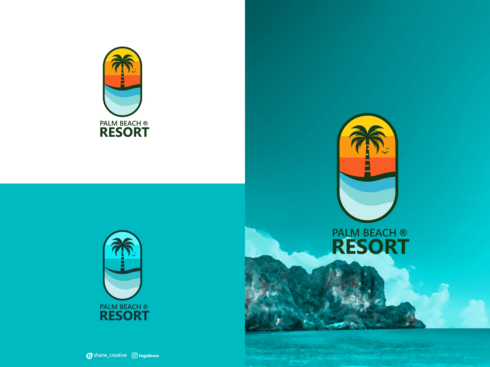 Palm Beach Resort Logo | shane_creative | Logo Buxu | Abstract by Logo ...