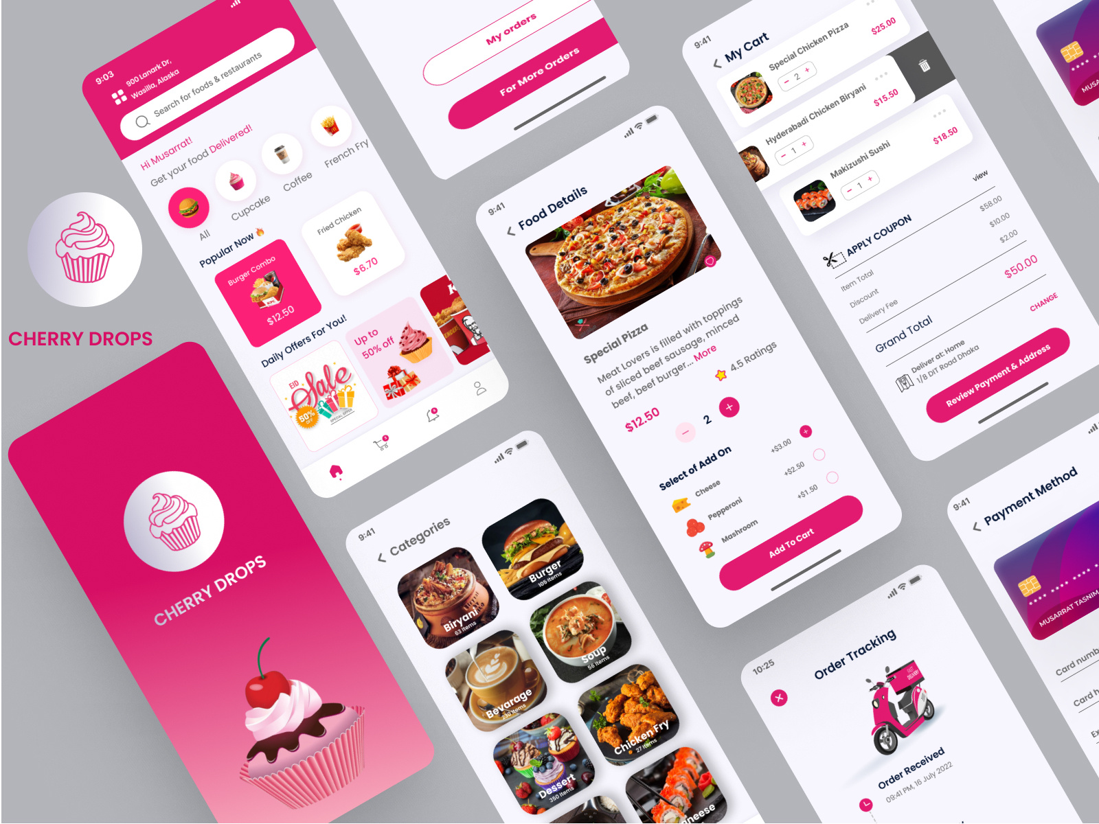 Food Delivery App by Musarrat Tasnim on Dribbble