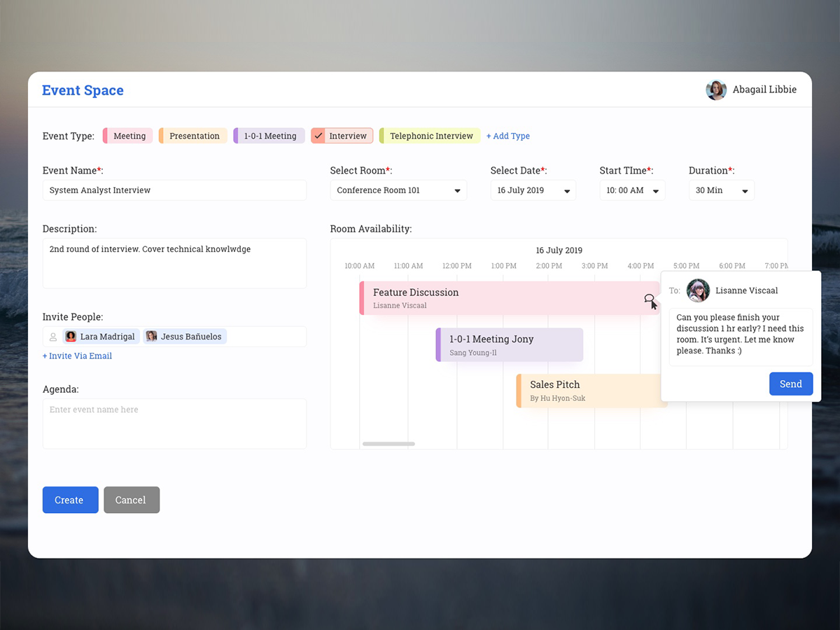 Event Booking Desktop App - Create Event by Yogesh Bhusara on Dribbble