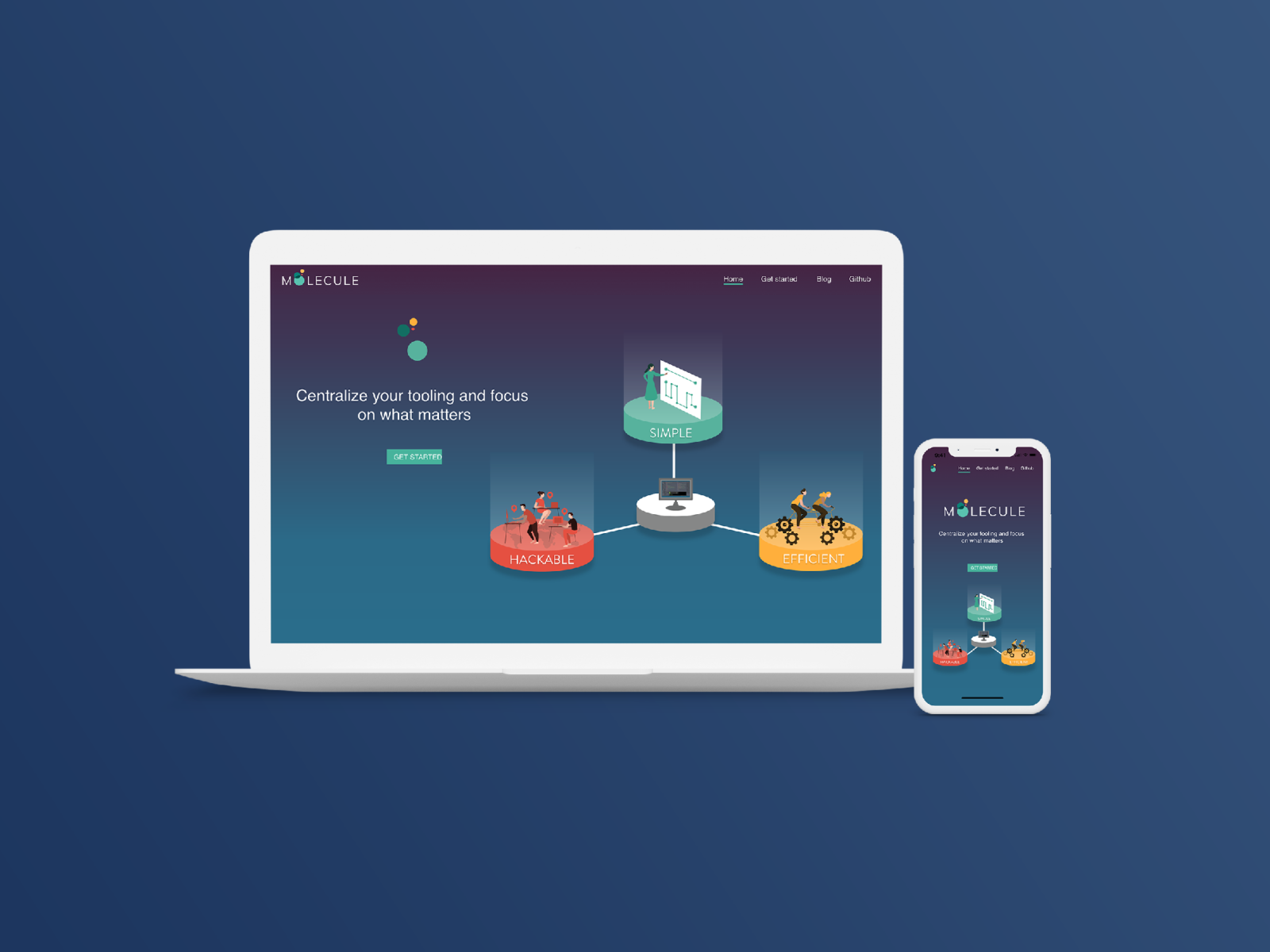 Molecule - UI landing page by Federica on Dribbble