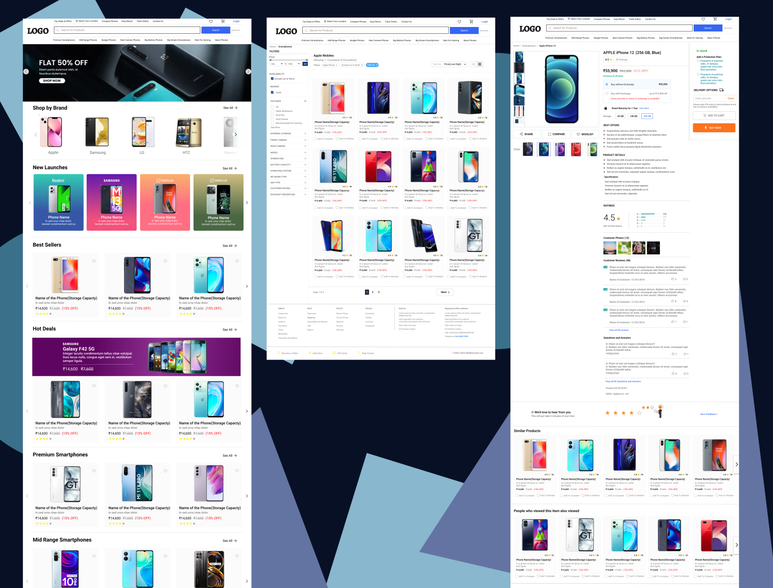 E-Commerce Website For Mobile Phones by Sumi Eldho on Dribbble