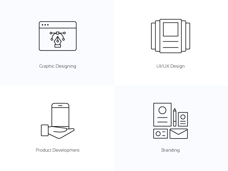 Set of 35 services icons by Shiva for IndexStudio Pvt Ltd on Dribbble
