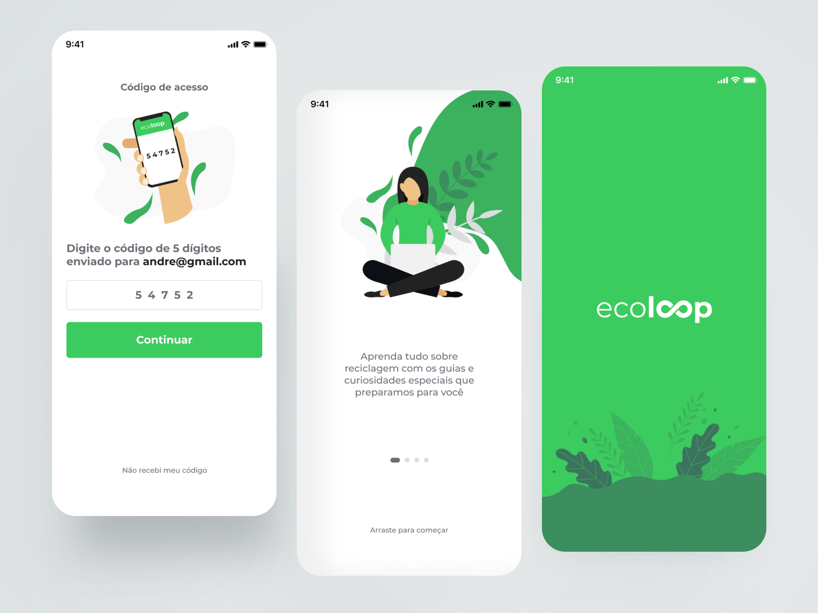 Ecoloop Recycling App by Andre Augusto on Dribbble