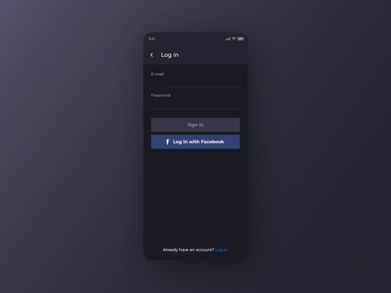 Ryds app - login flow by Andre Augusto on Dribbble