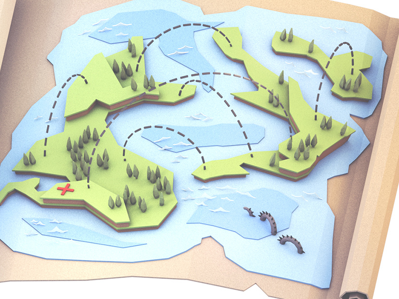 Treasure Map v.2 by Timothy J. Reynolds on Dribbble