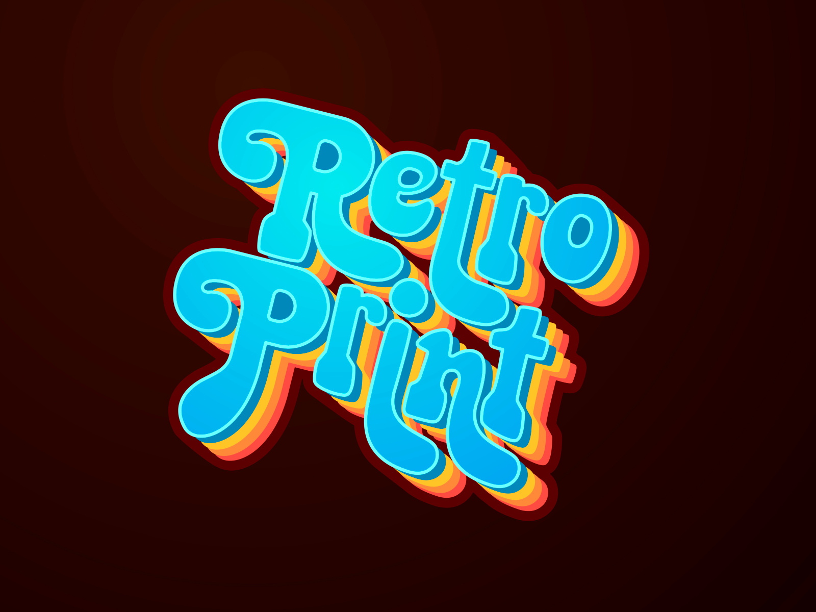 Retro Print by Victor Galván on Dribbble