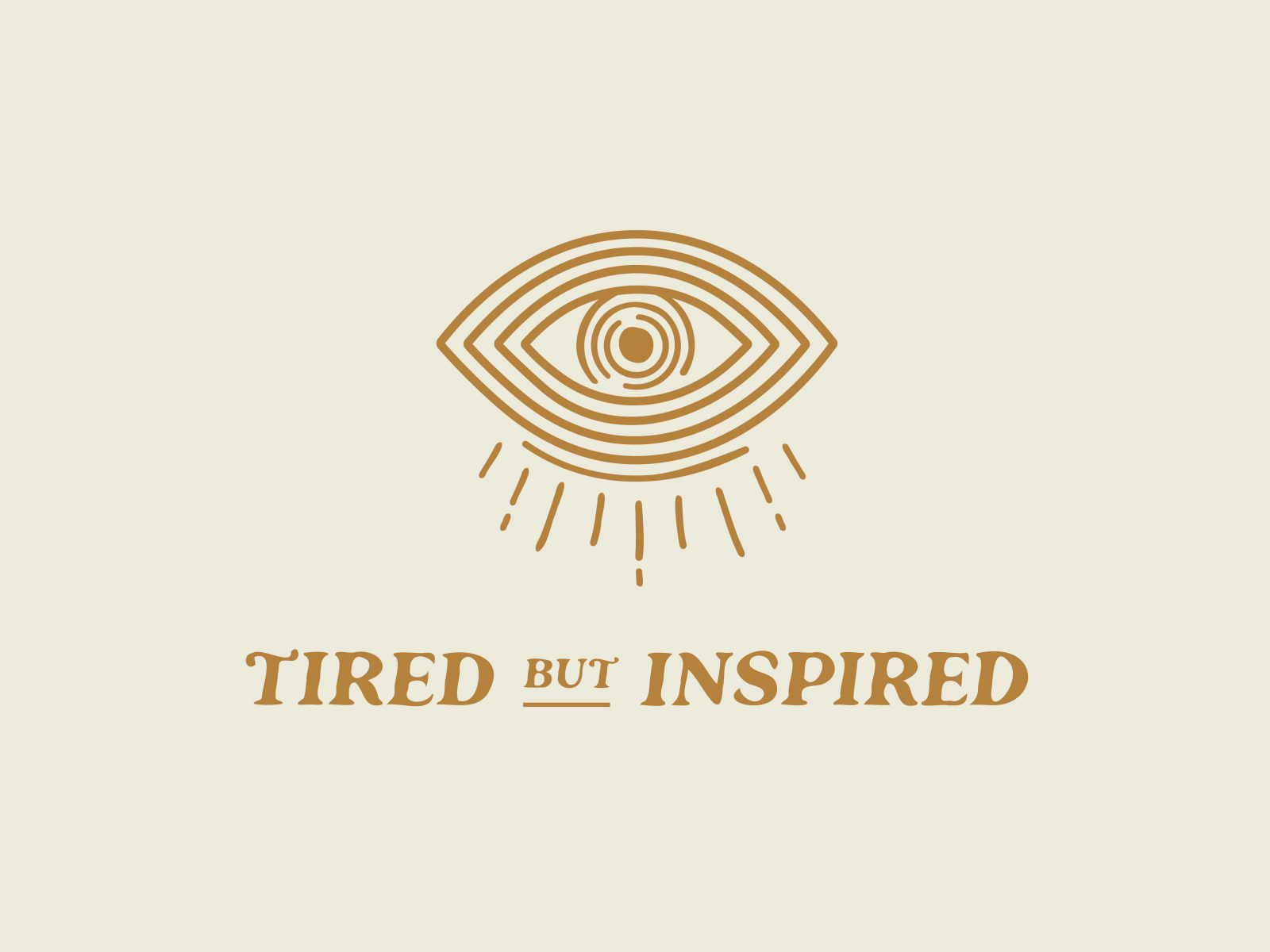 Tired But Inspired Logo by Megan Schofield on Dribbble