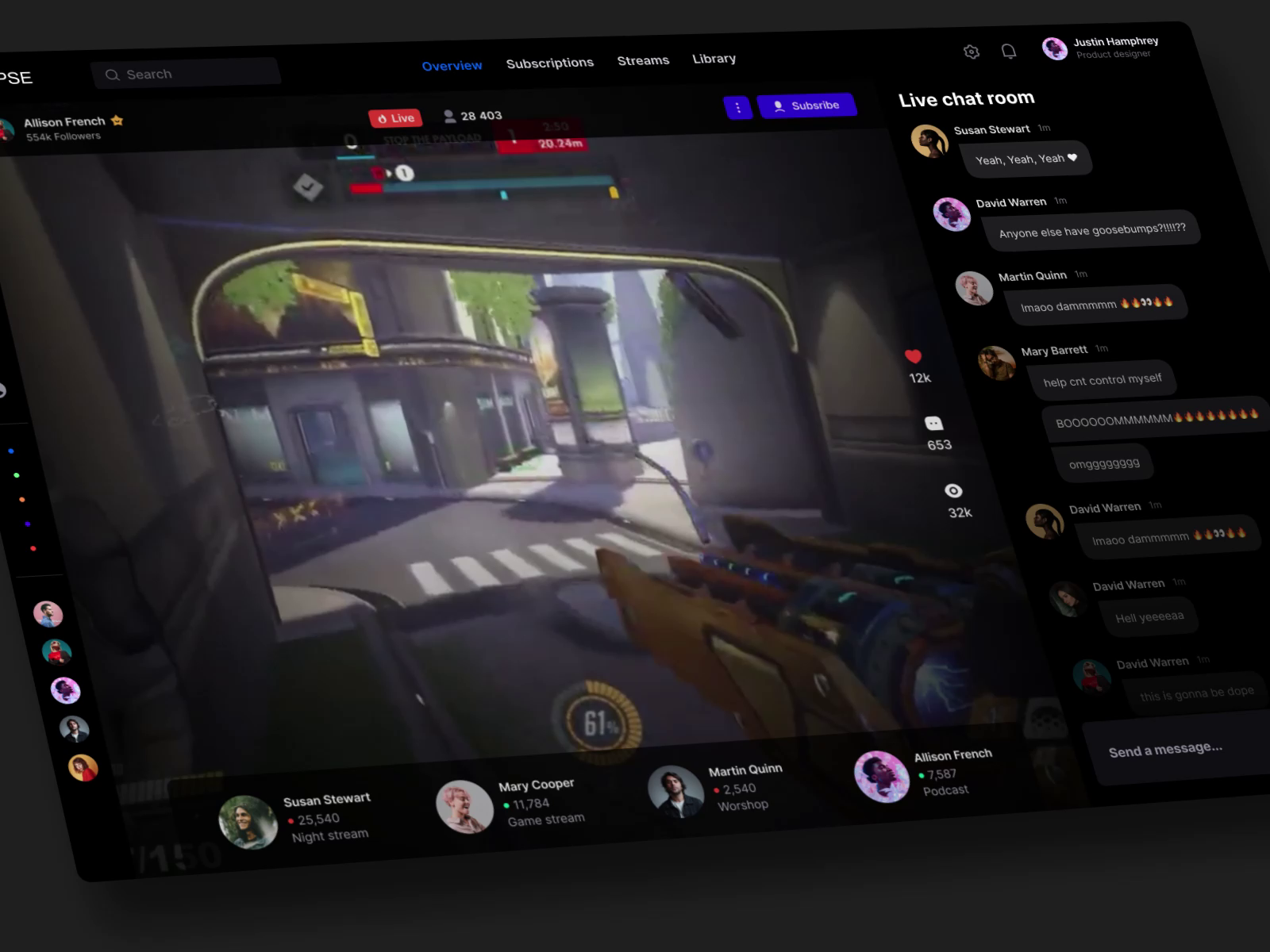 Game Streaming Service Template / Eclipse UI kit by Alien pixels for ...