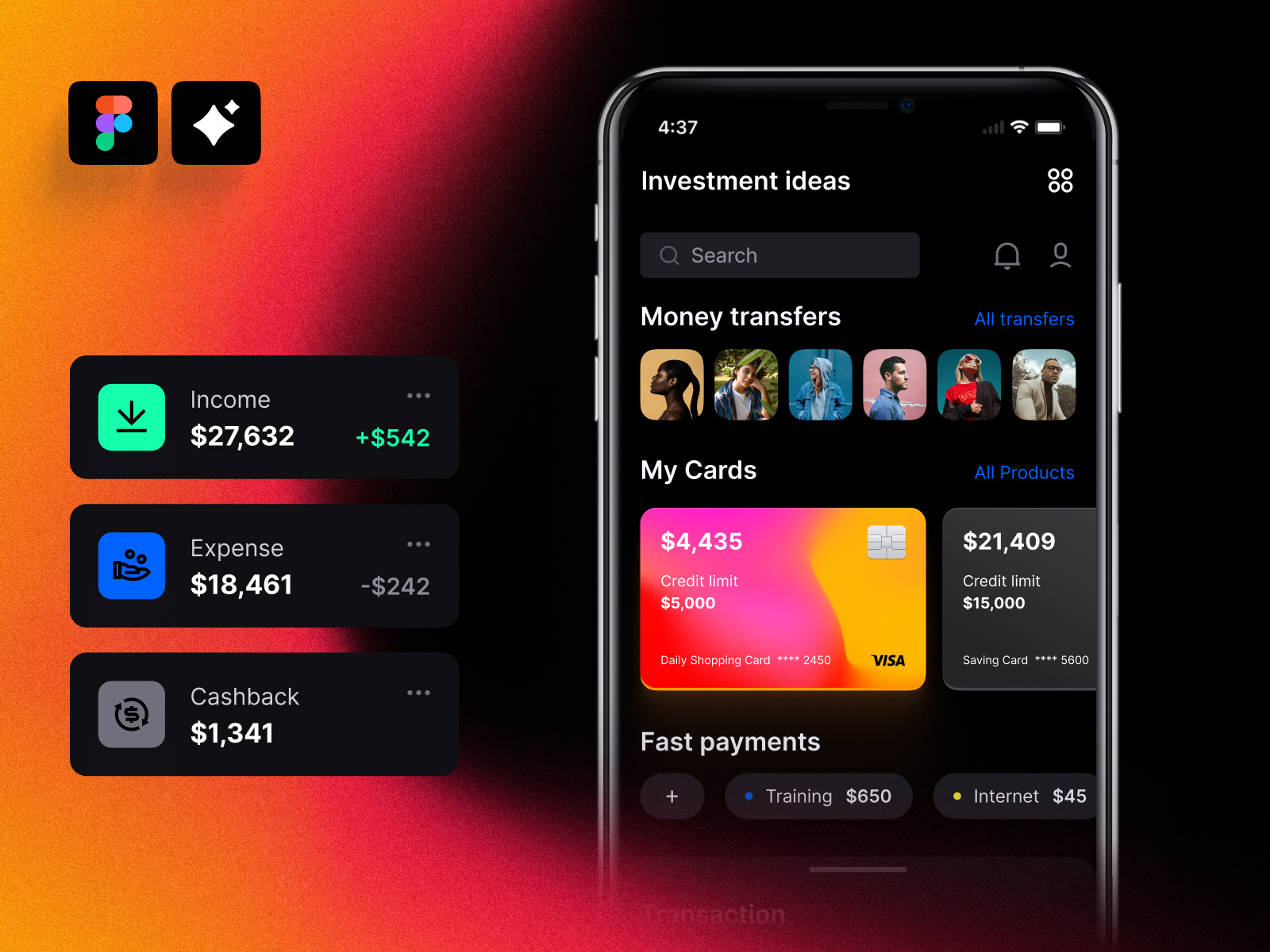Budget tracking service template by Alien pixels for Setproduct on Dribbble