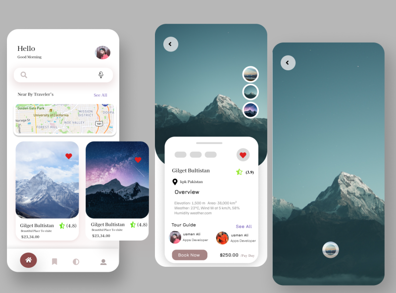 Tour App by usman on Dribbble