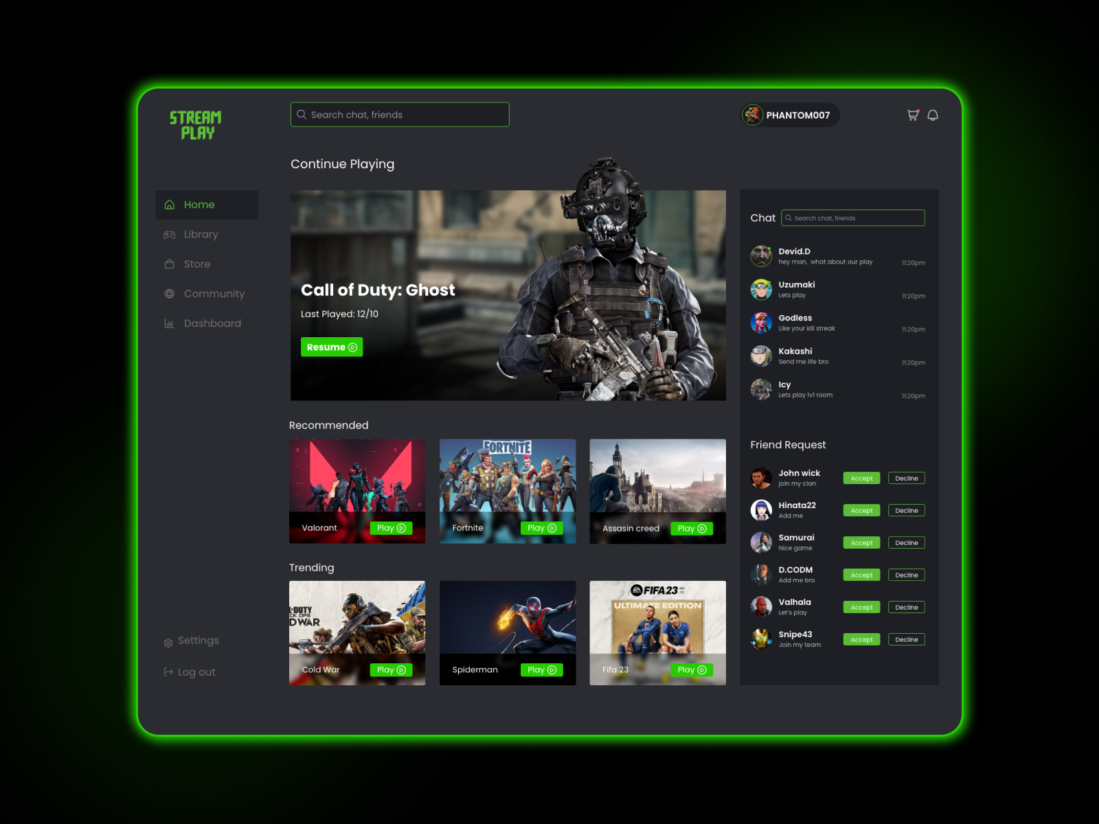 Game Dashboard by Al Refatul Islam on Dribbble