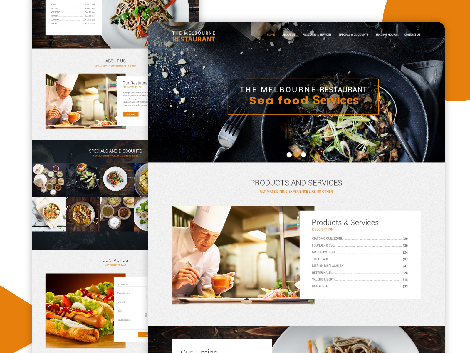 Restaurant Website Home Page UI by Webastral on Dribbble