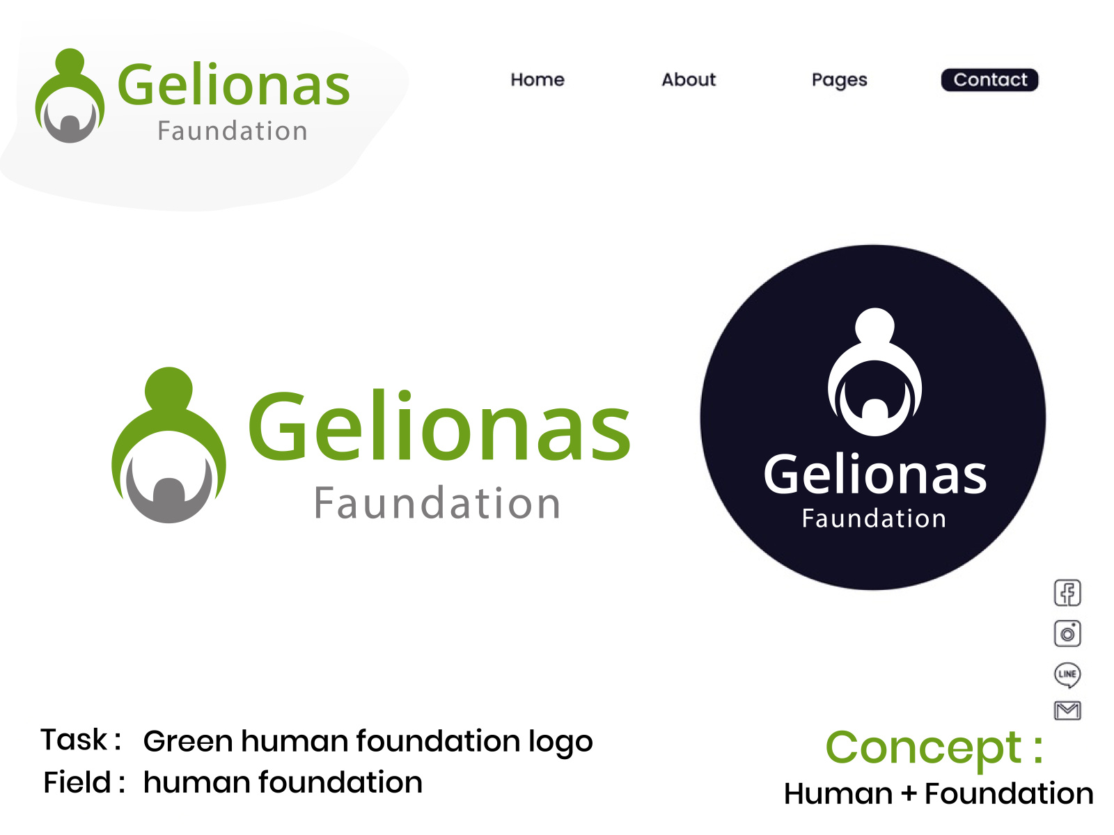 Green human foundation logo by MD ABDUL MOMIN on Dribbble
