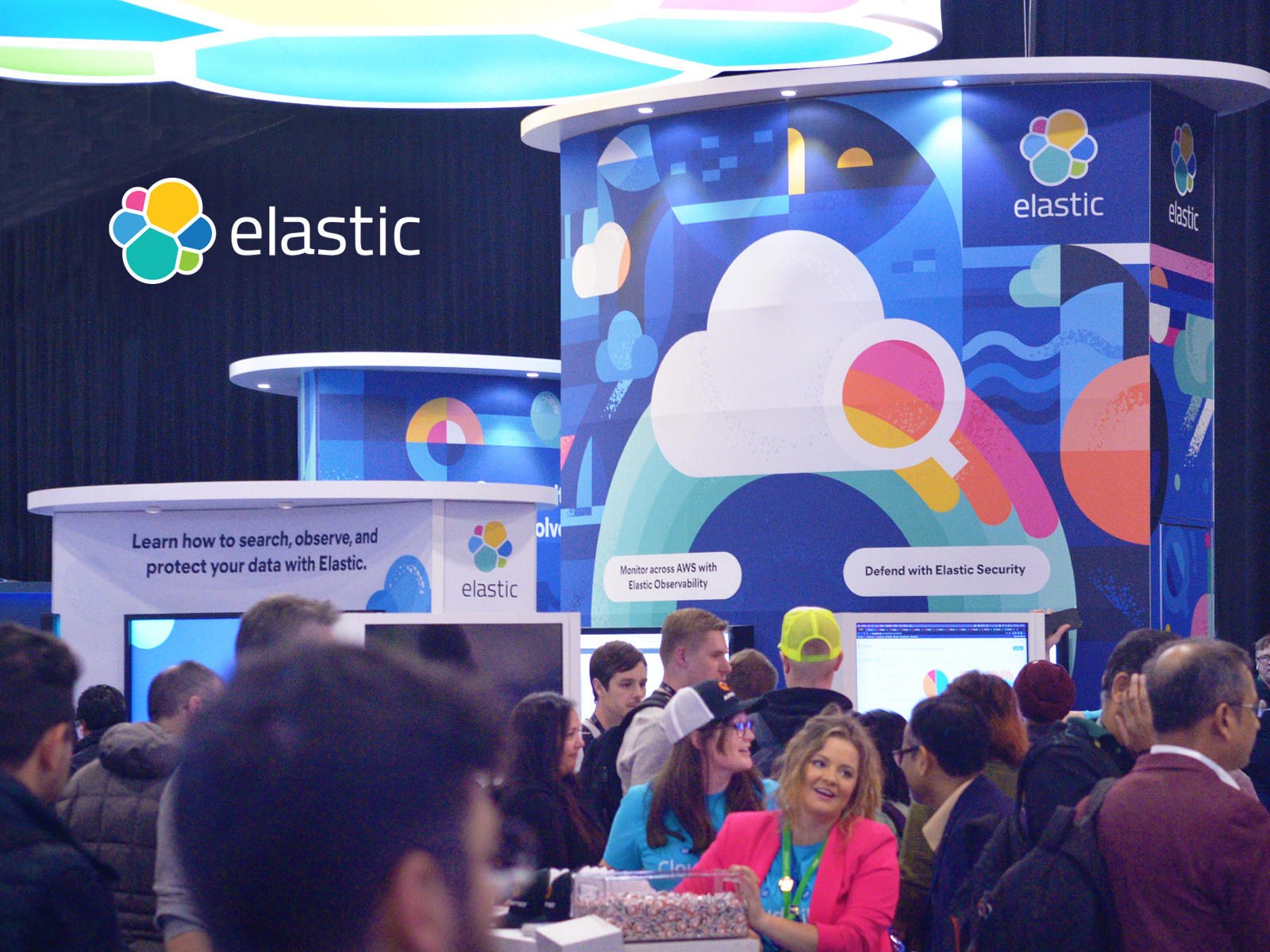 Booth Mural for AWS re:Invent 2022 by Kyle Huninghake for Elastic on ...