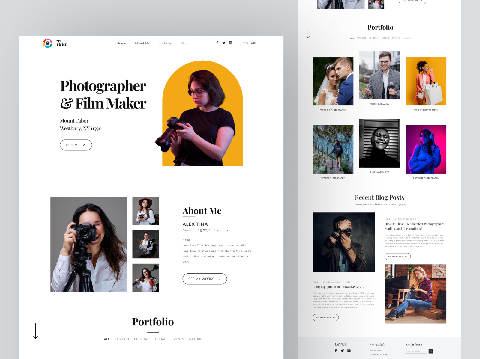 Personal Portfolio Landing page by Mahmodul Hasan on Dribbble