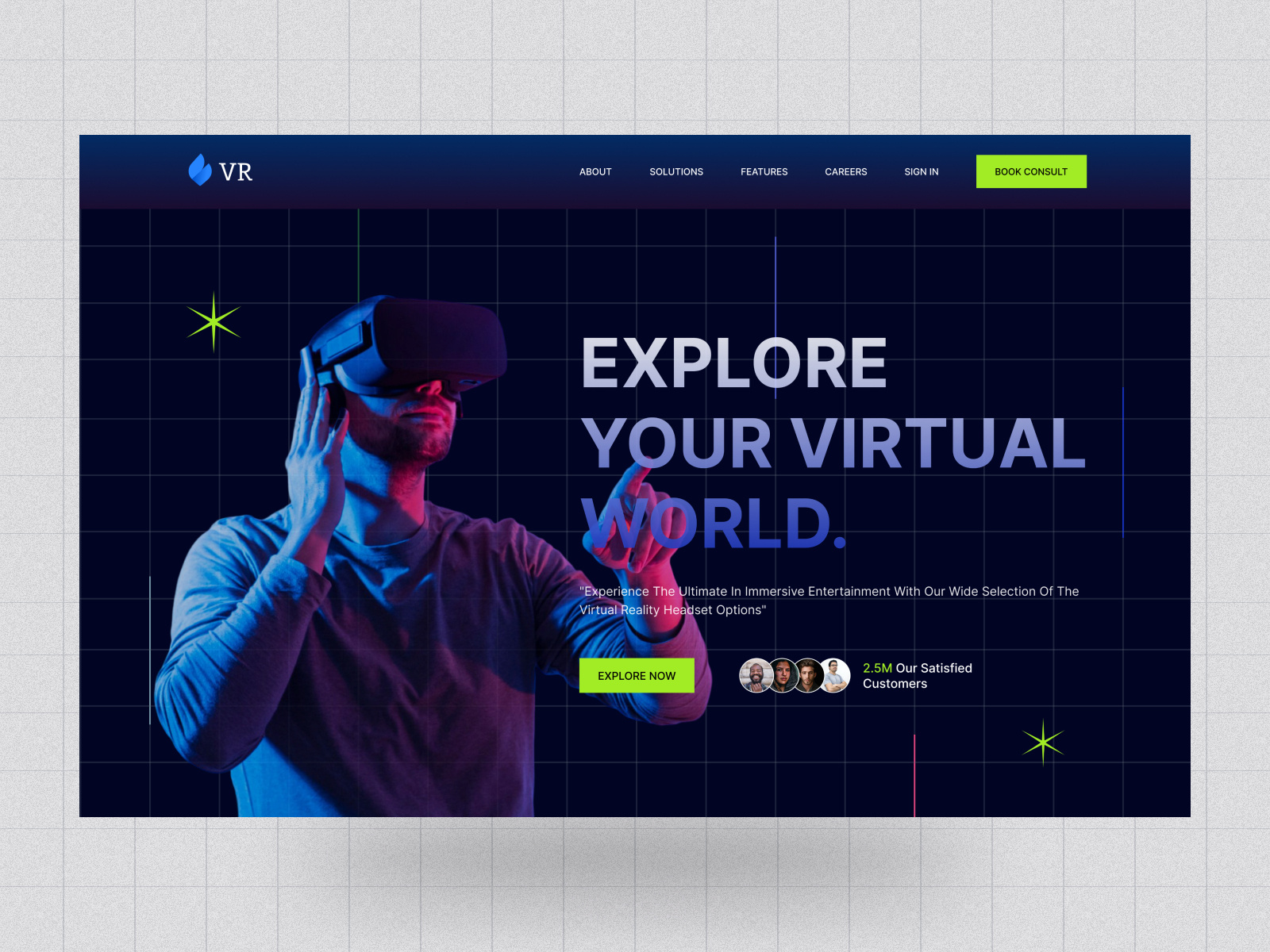 Virtual Reality - Hero Section by Mahmodul Hasan on Dribbble