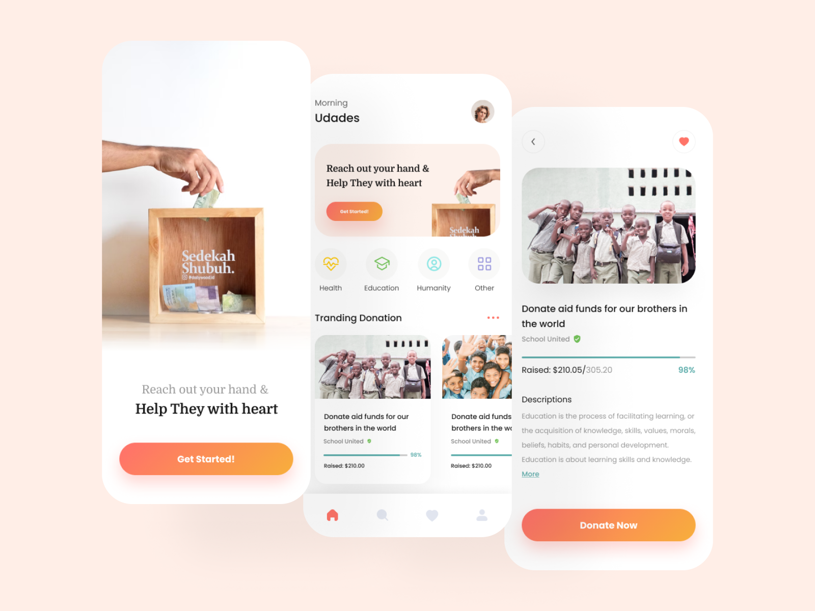 Charity App by Udacreative ID on Dribbble