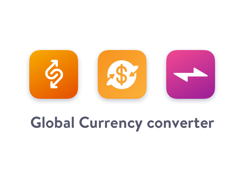 Logo Global Currency Converter options by Hung Pham on Dribbble