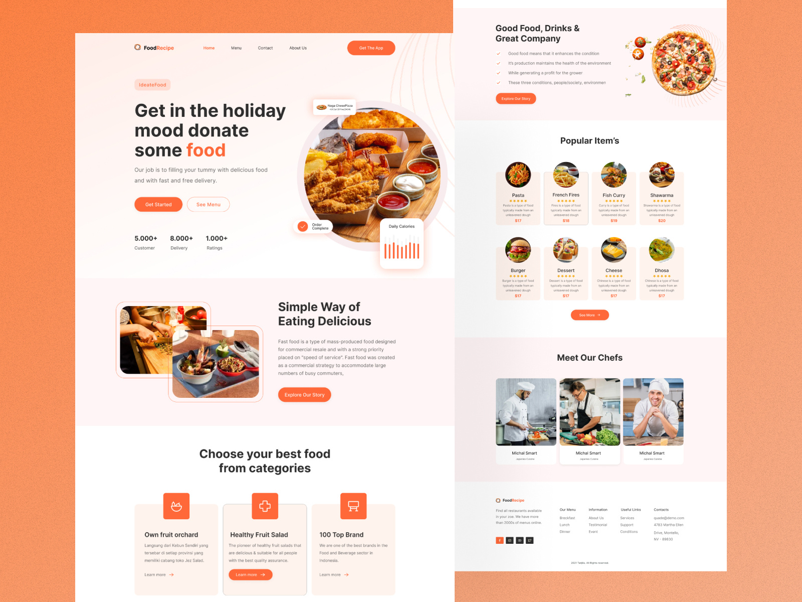 Food Landing Page by Ms. Tanjila on Dribbble