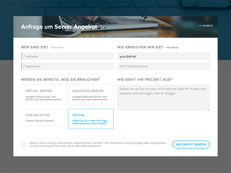 Contact Form Overlay p2 by Thomas Michael Semmler on Dribbble
