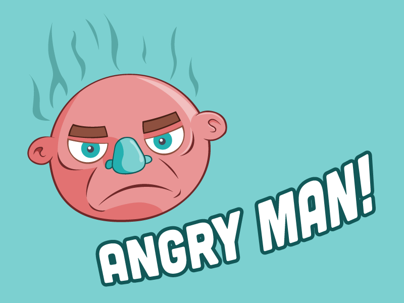 Angry Man by Oskar Hennig Westöö on Dribbble