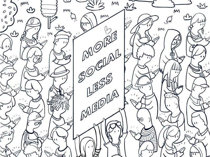 More social less media by Yi Wang on Dribbble