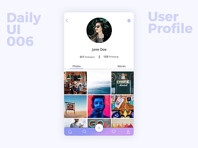 Daily UI #006 User Profile by Parveen Yadav on Dribbble