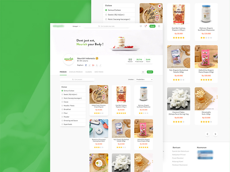 UI store pages by Ghoniyyu Maulidi on Dribbble