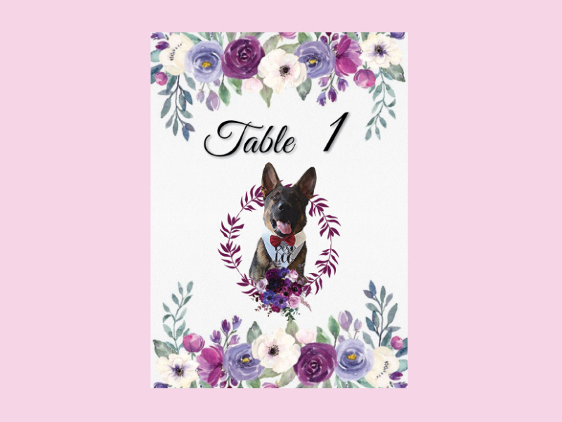 Wedding Table Cards (Client) by Desmond Tse on Dribbble